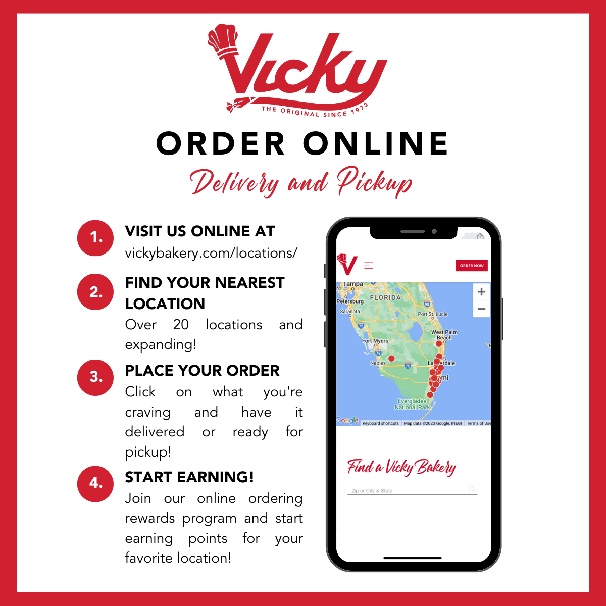 Become a regular with the Vicky Bakery Online Ordering Loyalty program
